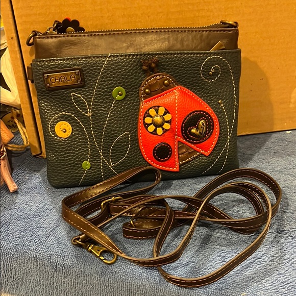 Chala | Bags | Chala Ladybug Crossbody Bag Blue And Red | Poshmark
